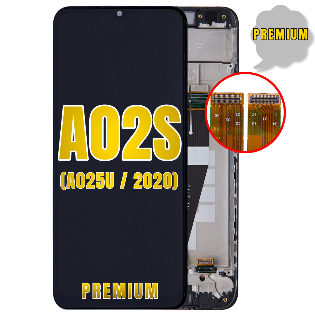 For Samsung Galaxy A02S (A025U / 2020) LCD Screen Replacement With Fra