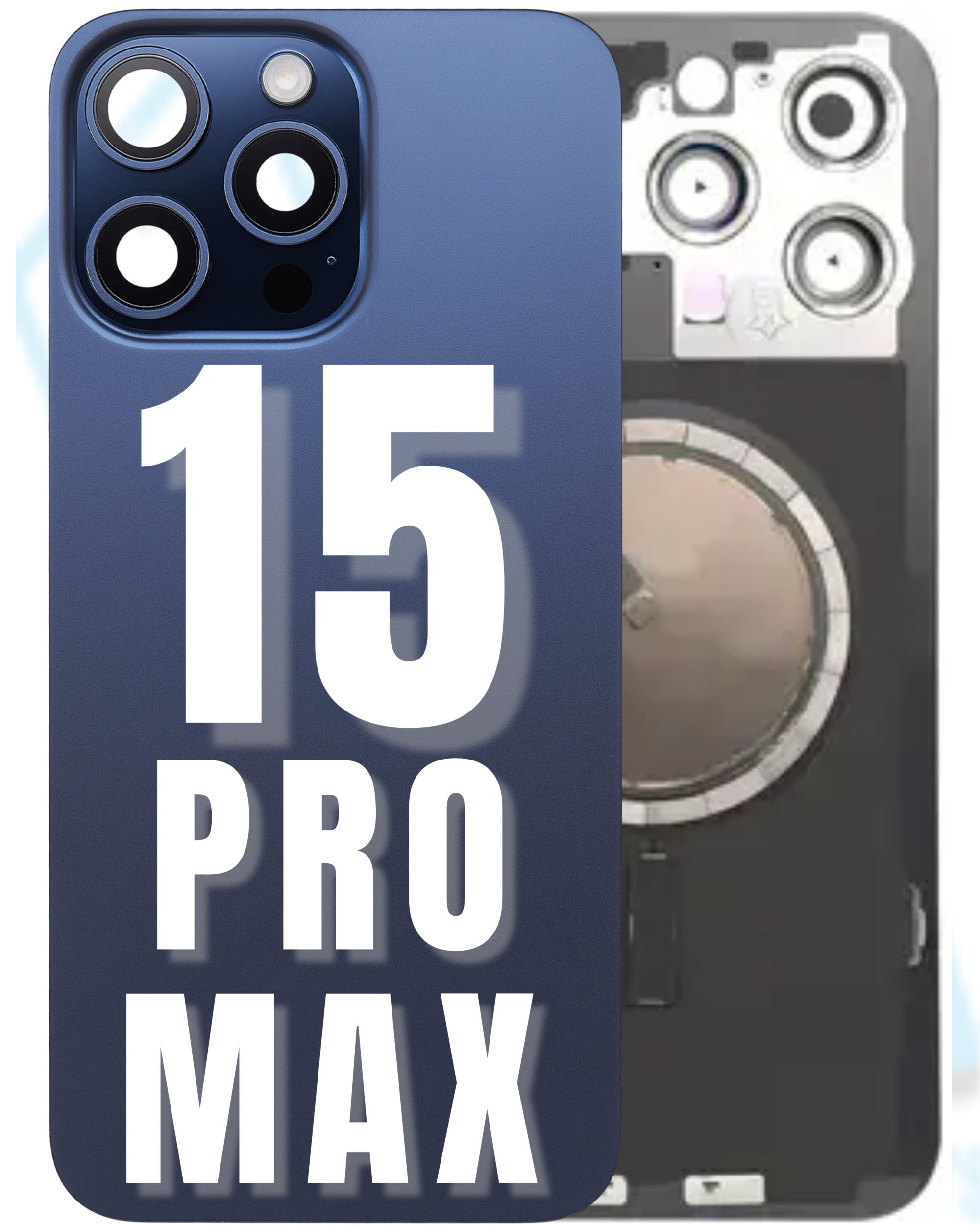 For iPhone 15 Pro Max Back Glass Replacement with Pre-Installed MagSaf