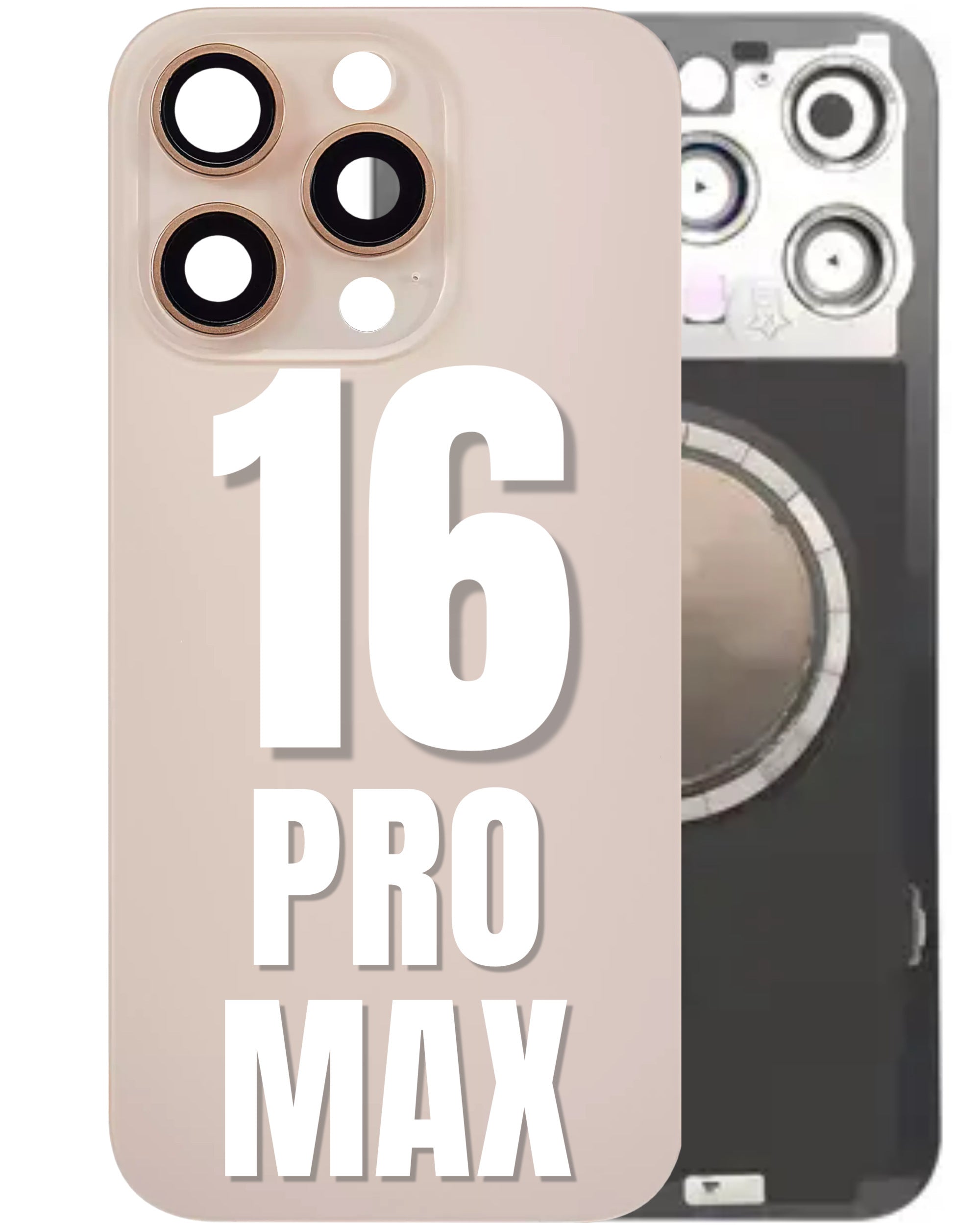 For iPhone 16 Pro Max Back Glass Replacement with Pre-Installed MagSaf